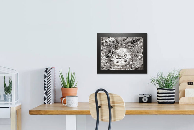 Frogs Around a Campfire - Print/original Wall Art/office Decor/room Art ...