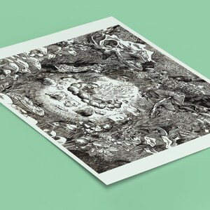 Frogs Around a Campfire - Print/original Wall Art/office Decor/room Art ...
