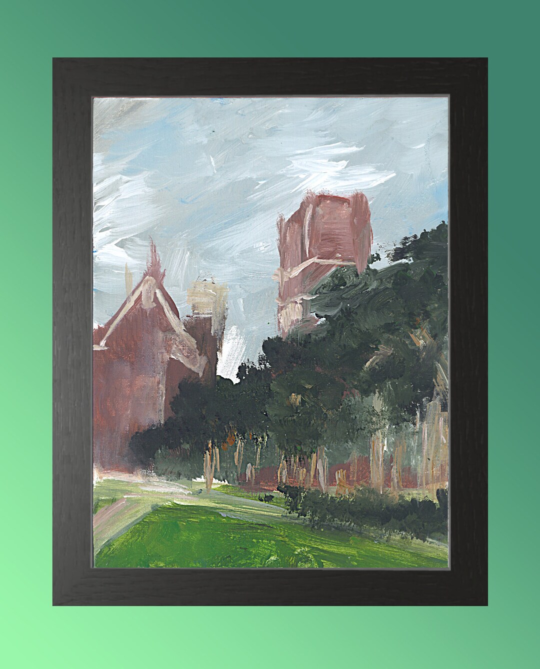 Campus - Art Print/original Wall Art/home Decor/office Art/vibrant ...