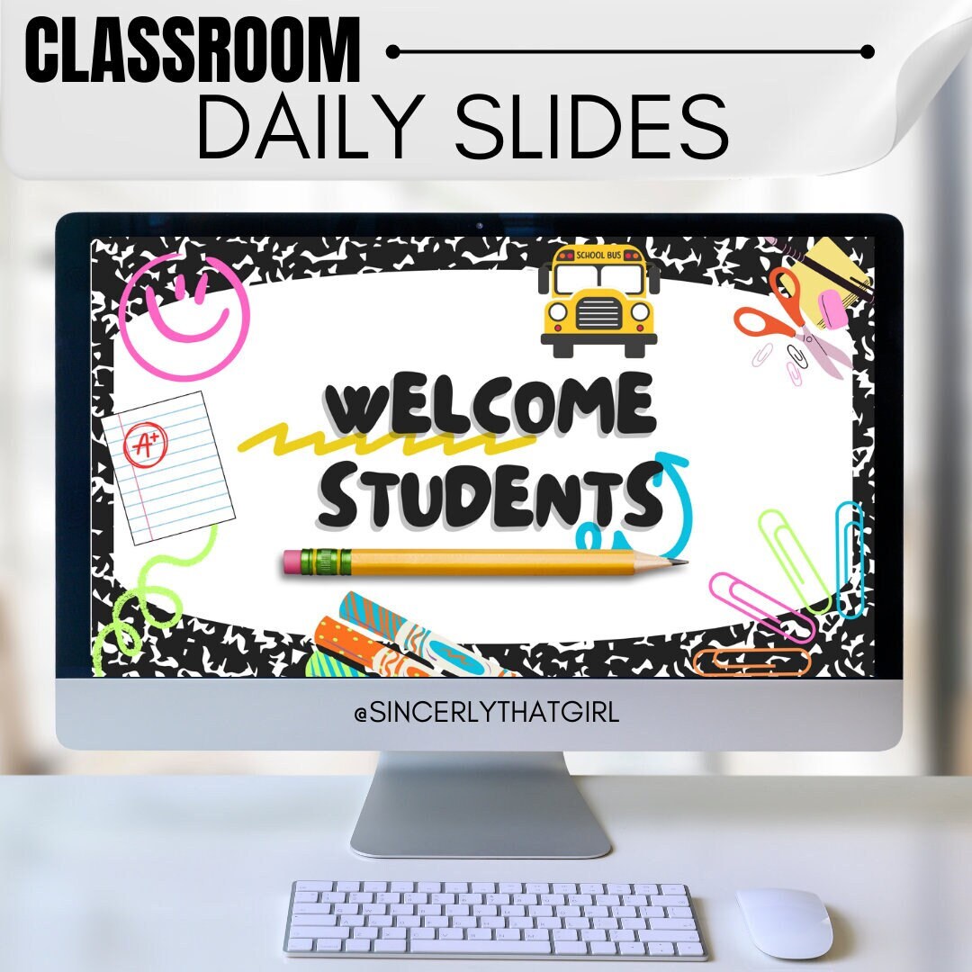 Too Cool for School Daily Google Slides and Powerpoint Templates With ...