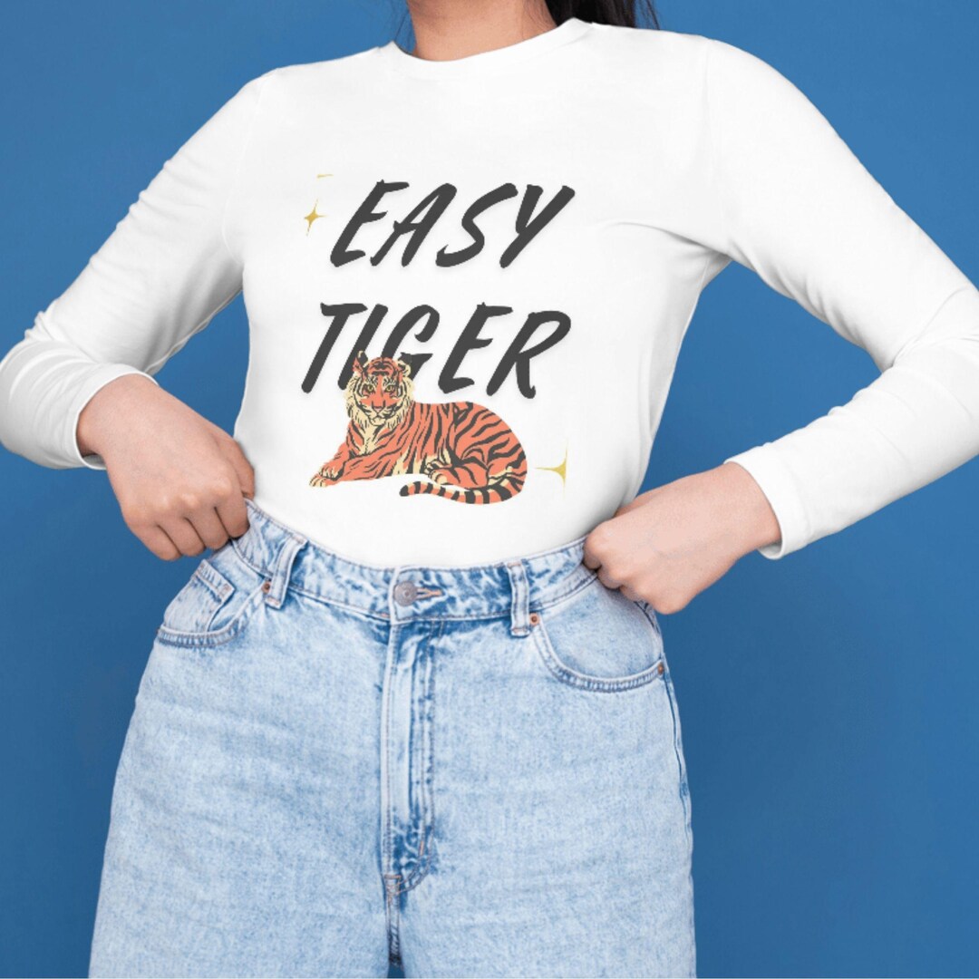 Easy Tiger Retro Printable Wall Art or Shirt Graphic | Bold Typography ...