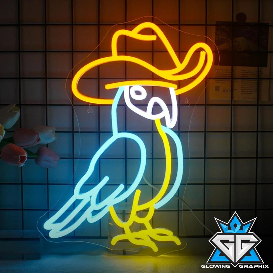 Custom Parrot Portrait Neon Sign - Pet Bird Portrait Custom LED Neon ...