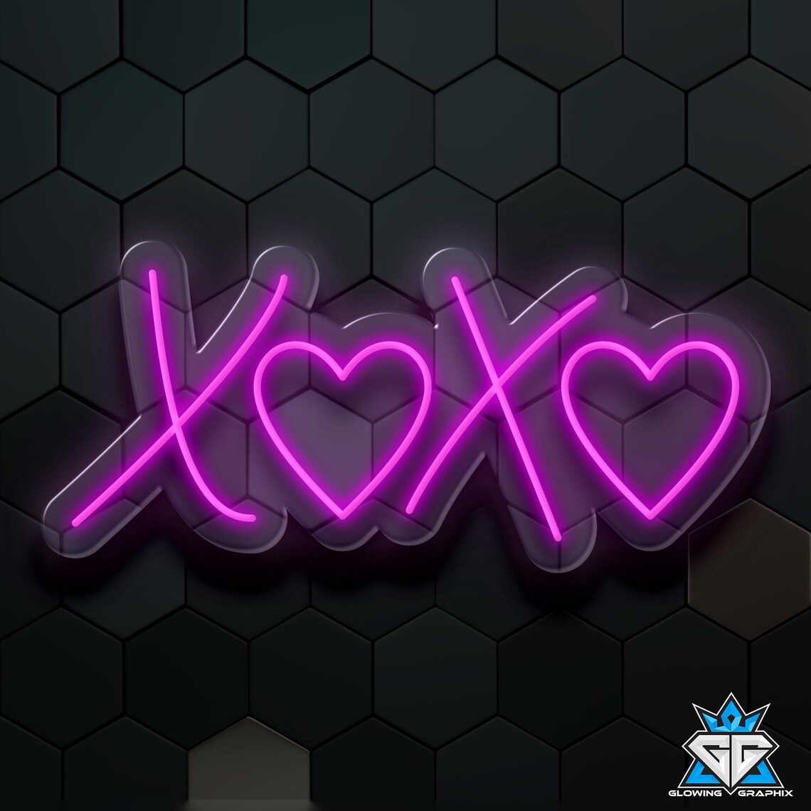 XOXO Neon Sign, Personalized LED Neon Sign for Valentine's Day ...