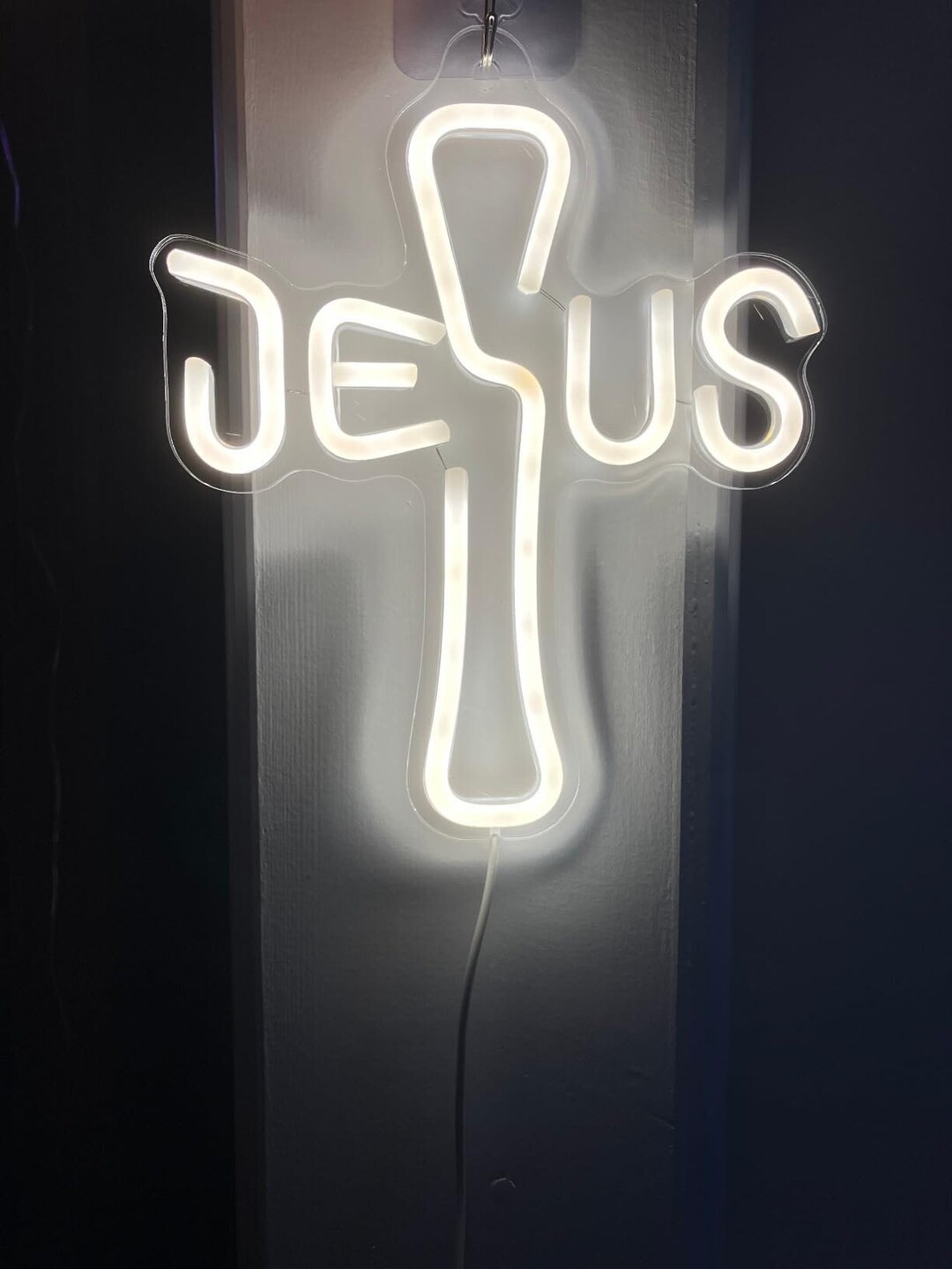 Jesus Neon Sign, Christian Cross LED Neon Sign for Room Decor, Jesus ...