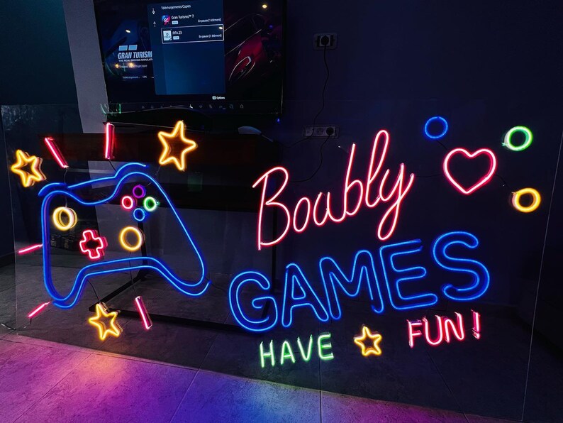 Gamer Neon Sign, Gamepad Shaped LED Neon Sign for Gamer Room Decor ...