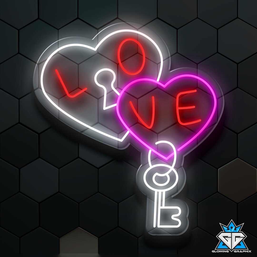 Custom Valentine's Day LED Neon Sign - Romantic Wall Decor for Couples ...