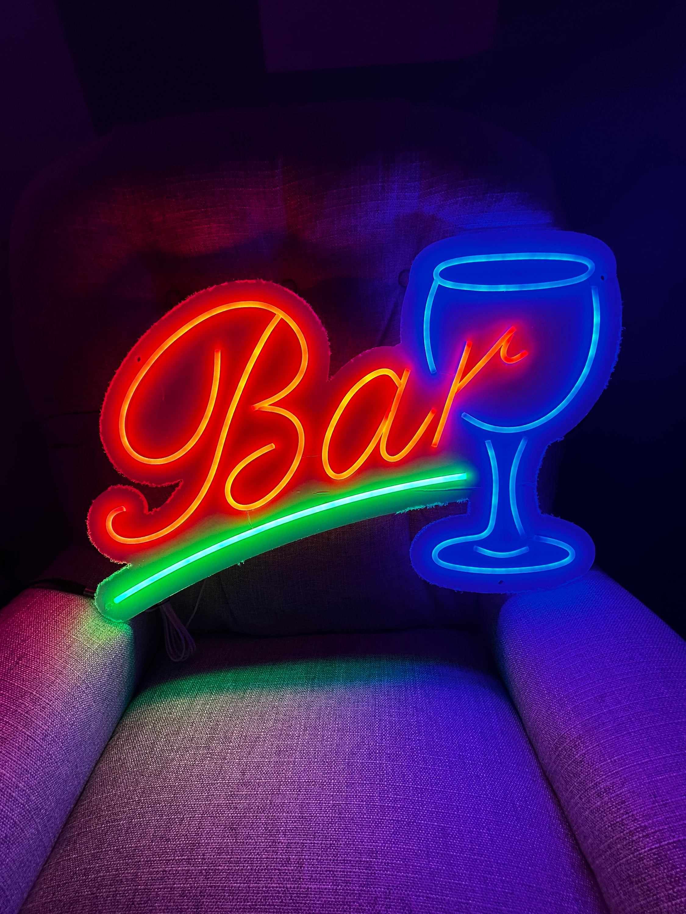 Bar Neon Sign Custom Beer Neon Sign Custom Neon Wine Sign Neon Art ...