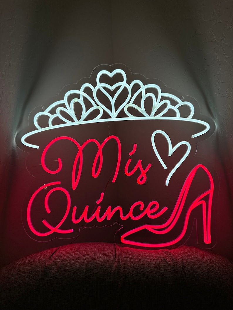 Quinceañera Neon Sign | Mis Quince XV Led Neon Light | Mis Quince Neon ...