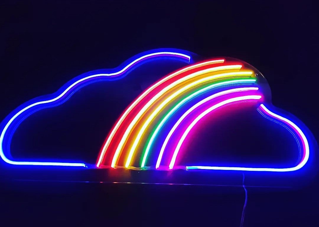 Lgbtqia Pride Month Rainbow Neon Sign | Coming Out Led Neon Light ...