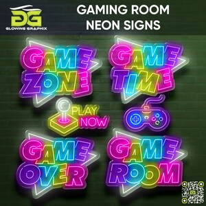 Gamer Neon Sign, Gamepad Shaped LED Neon Sign for Gamer Room Decor ...