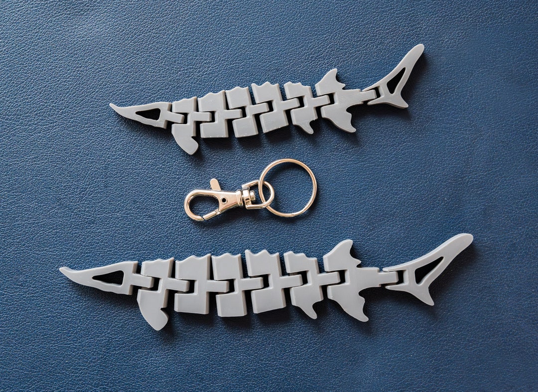 Articulated Fidget Toy and Keychain - Sturgeon - Etsy