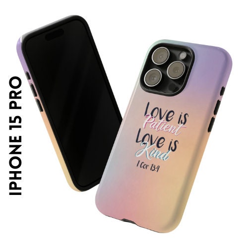 Christian Phone Case, Love is Patient Svg Love is Kind Svg, Couple ...