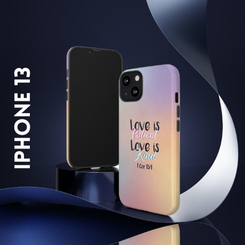 Christian Phone Case, Love is Patient Svg Love is Kind Svg, Couple ...