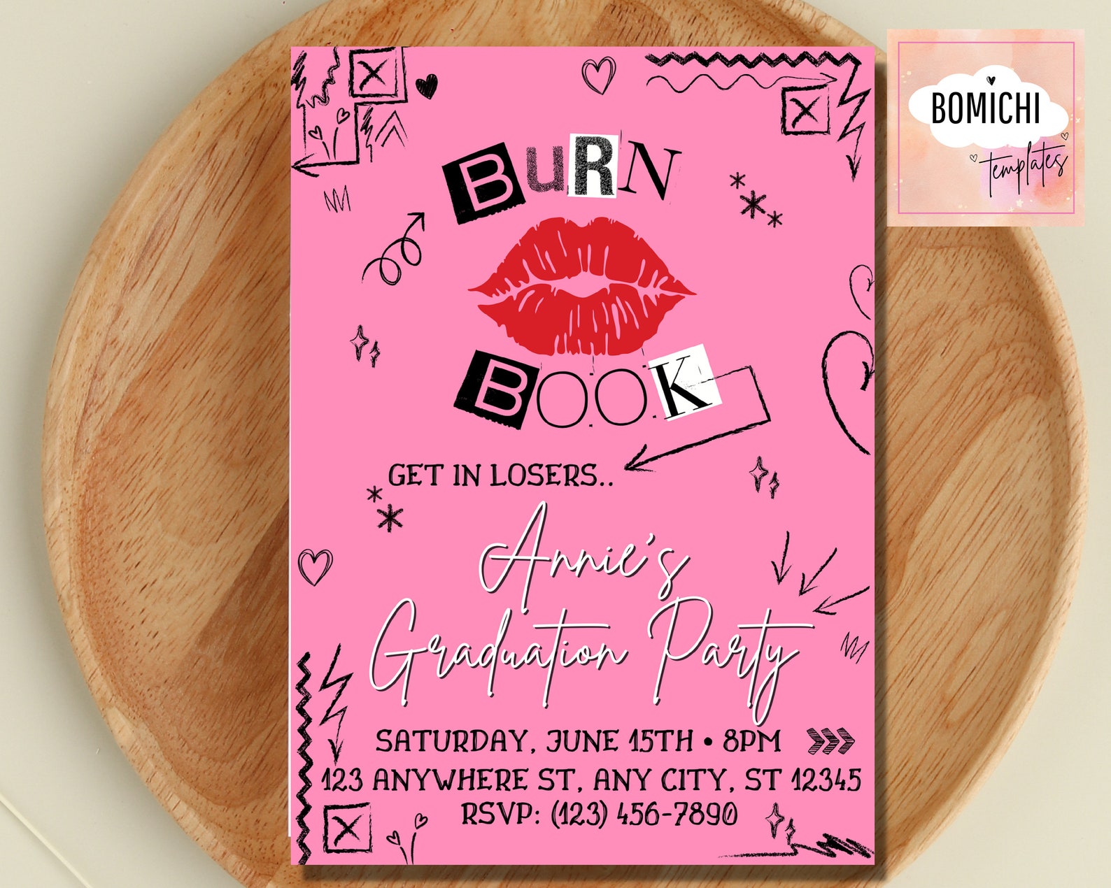 Meangirls Inspired Digital Invitation, Girl's Night Invitation, Girl ...