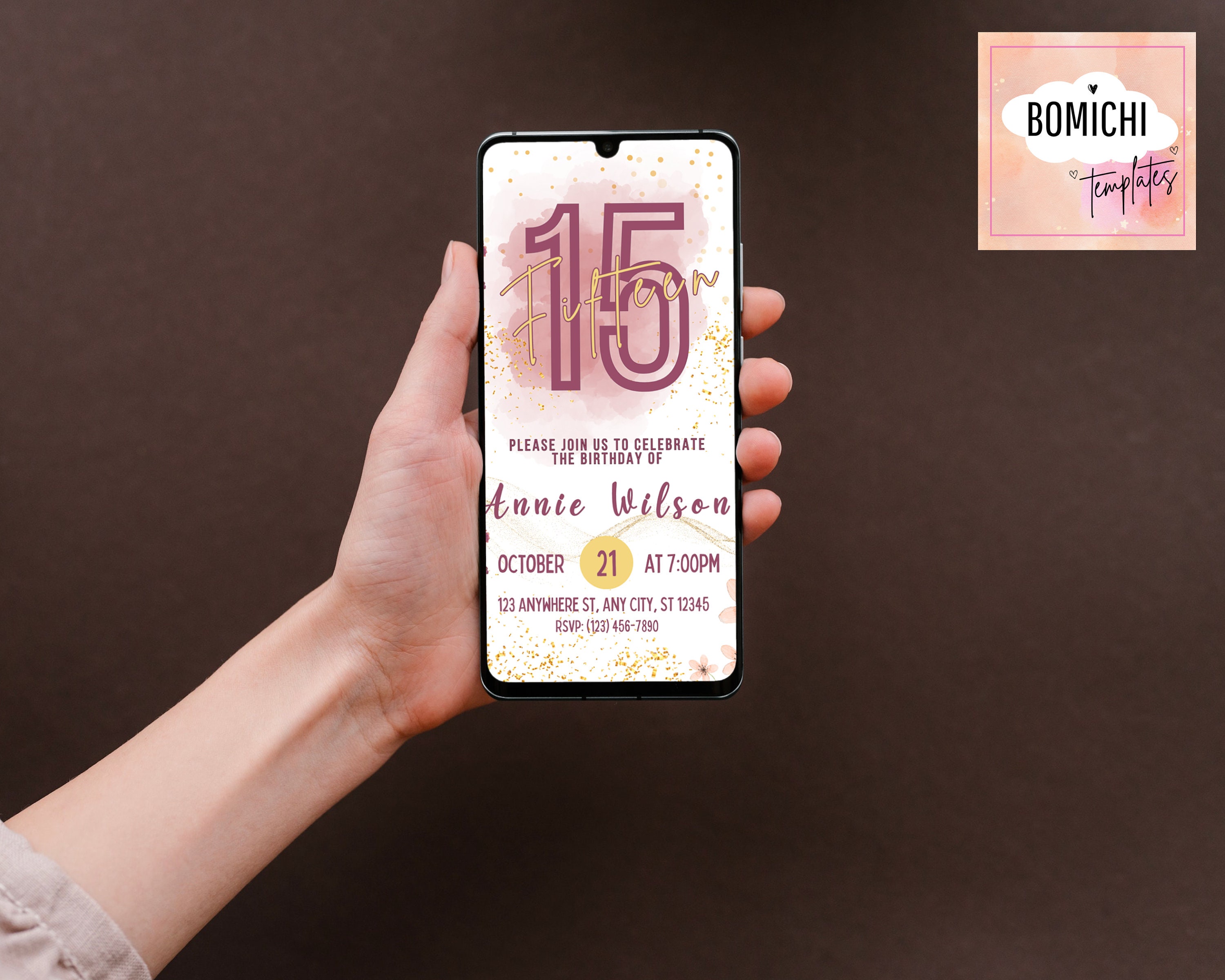 Printable and Electronic 15th Birthday Invitation Girl 15th - Etsy