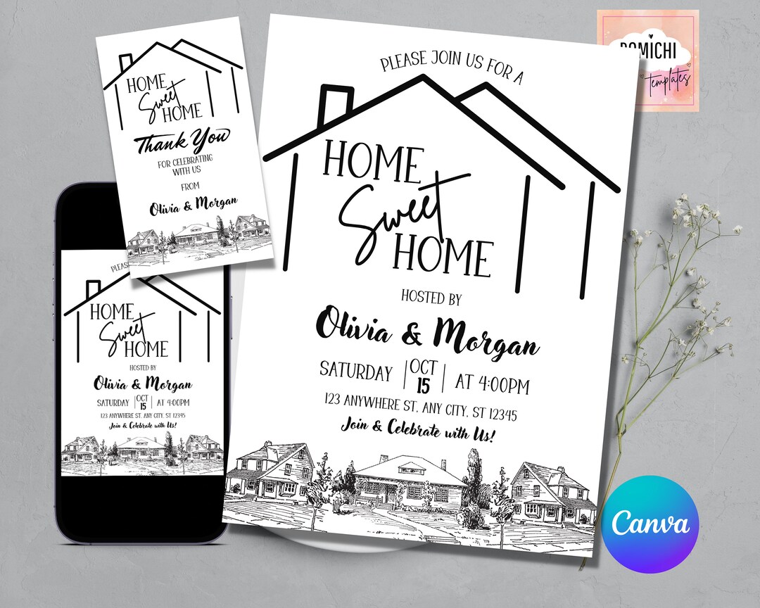 Housewarming Invitation Template, Editable Housewarming Party Invites ...