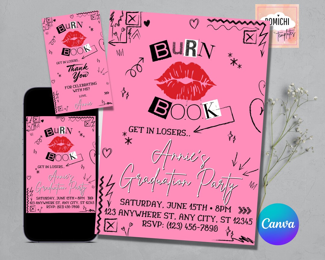 Meangirls Inspired Digital Invitation, Girl's Night Invitation, Girl ...