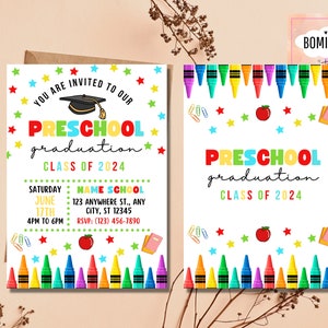 Preschool Graduation Invitation, Graduation Ceremony Invitation ...
