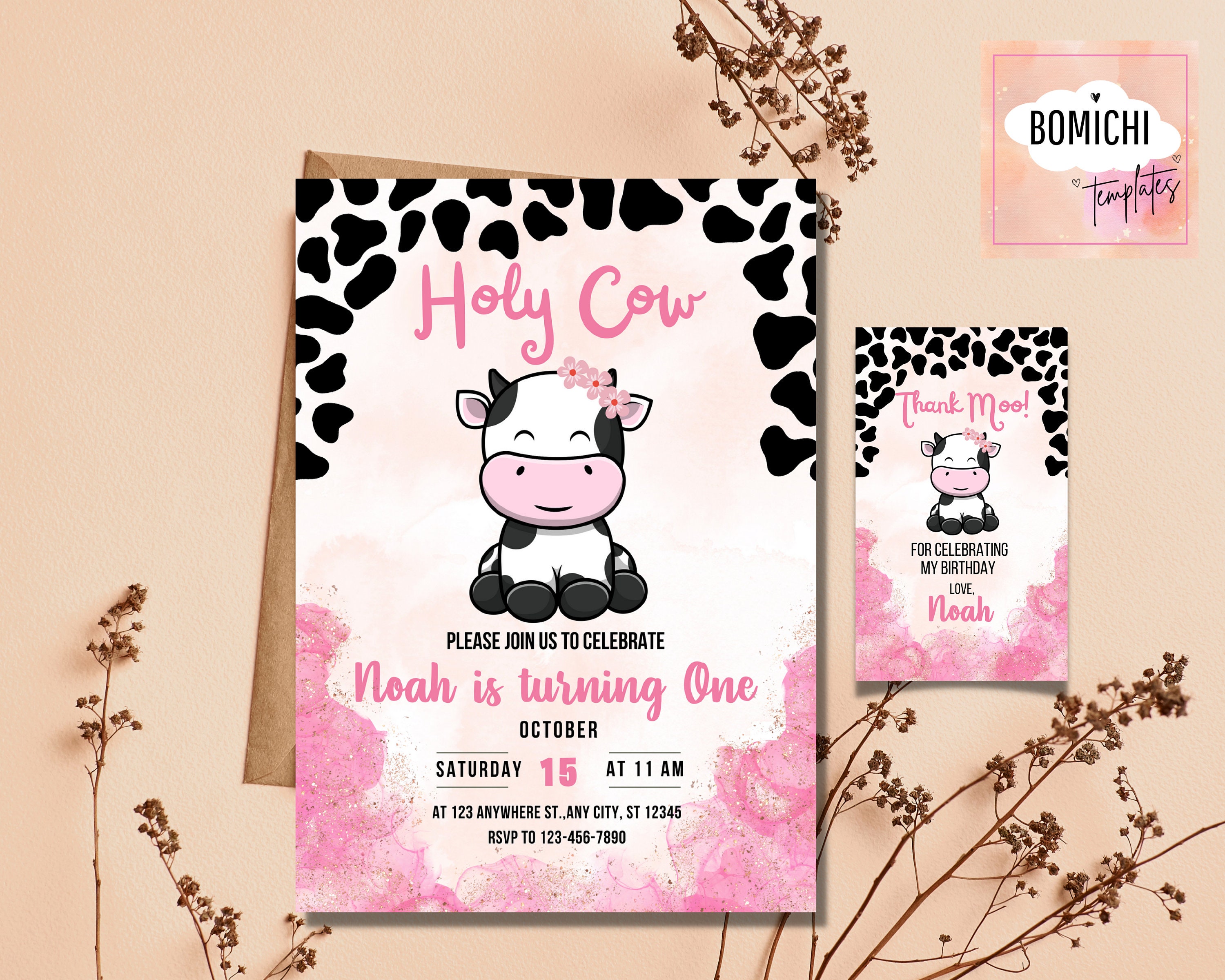 Holy Cow Birthday Invitation Template Holy Cow Invitation - Etsy