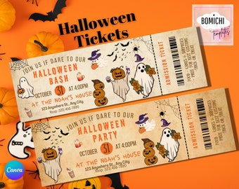 EDITABLE Spooktacular Halloween Dance Flyer With Tickets - Etsy