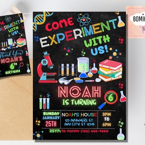 Editable Science Invitation, Science Birthday Invitation, Experiment ...