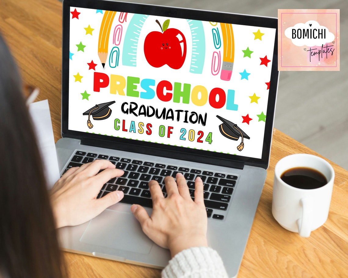 Preschool Graduation Invitation Template, Colorful Rainbow Design ...
