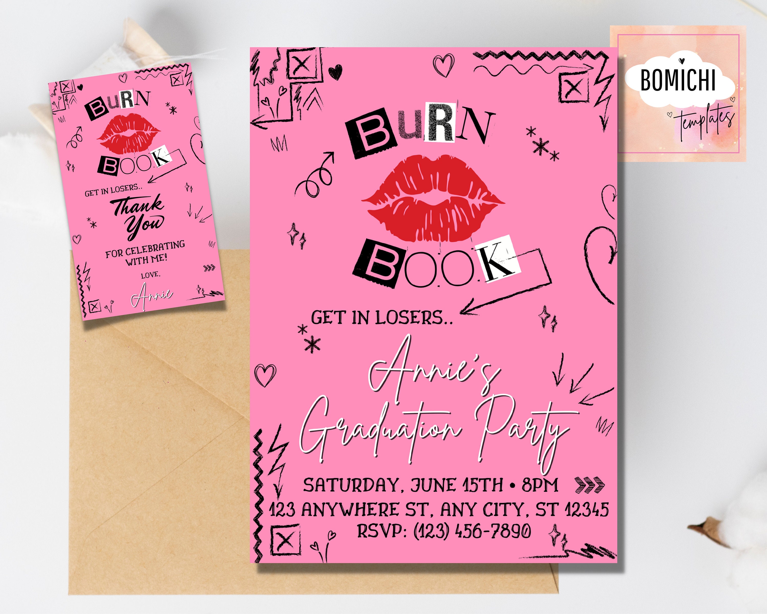 Meangirls Inspired Digital Invitation, Girl's Night Invitation, Girl ...