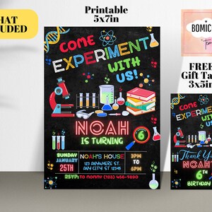 Editable Science Invitation, Science Birthday Invitation, Experiment ...