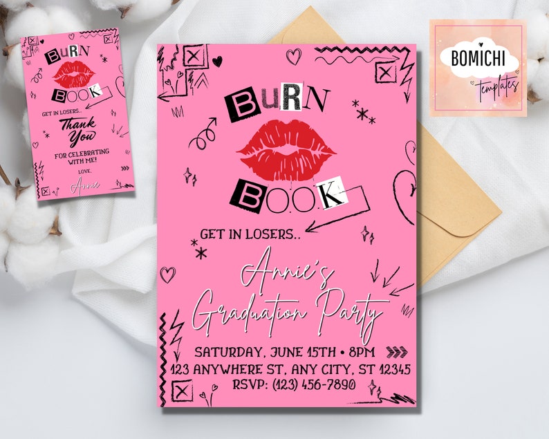 Meangirls Inspired Digital Invitation, Girl's Night Invitation, Girl ...