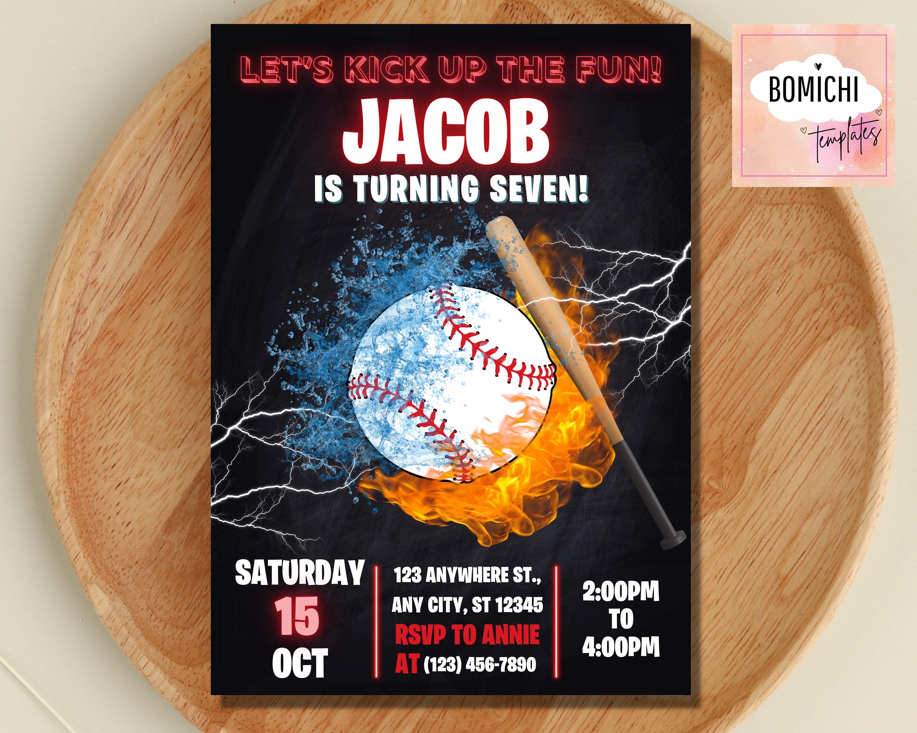 Baseball Birthday Invitation Template Baseball Party Invite - Etsy