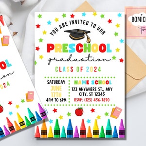 Preschool Graduation Invitation, Graduation Ceremony Invitation ...