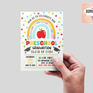 Preschool Graduation Invitation, Graduation Ceremony Invitation ...