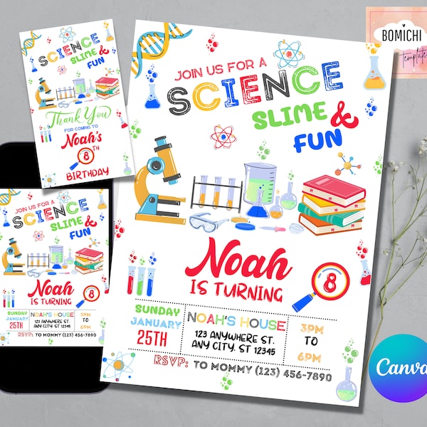 Science Invitation - Etsy