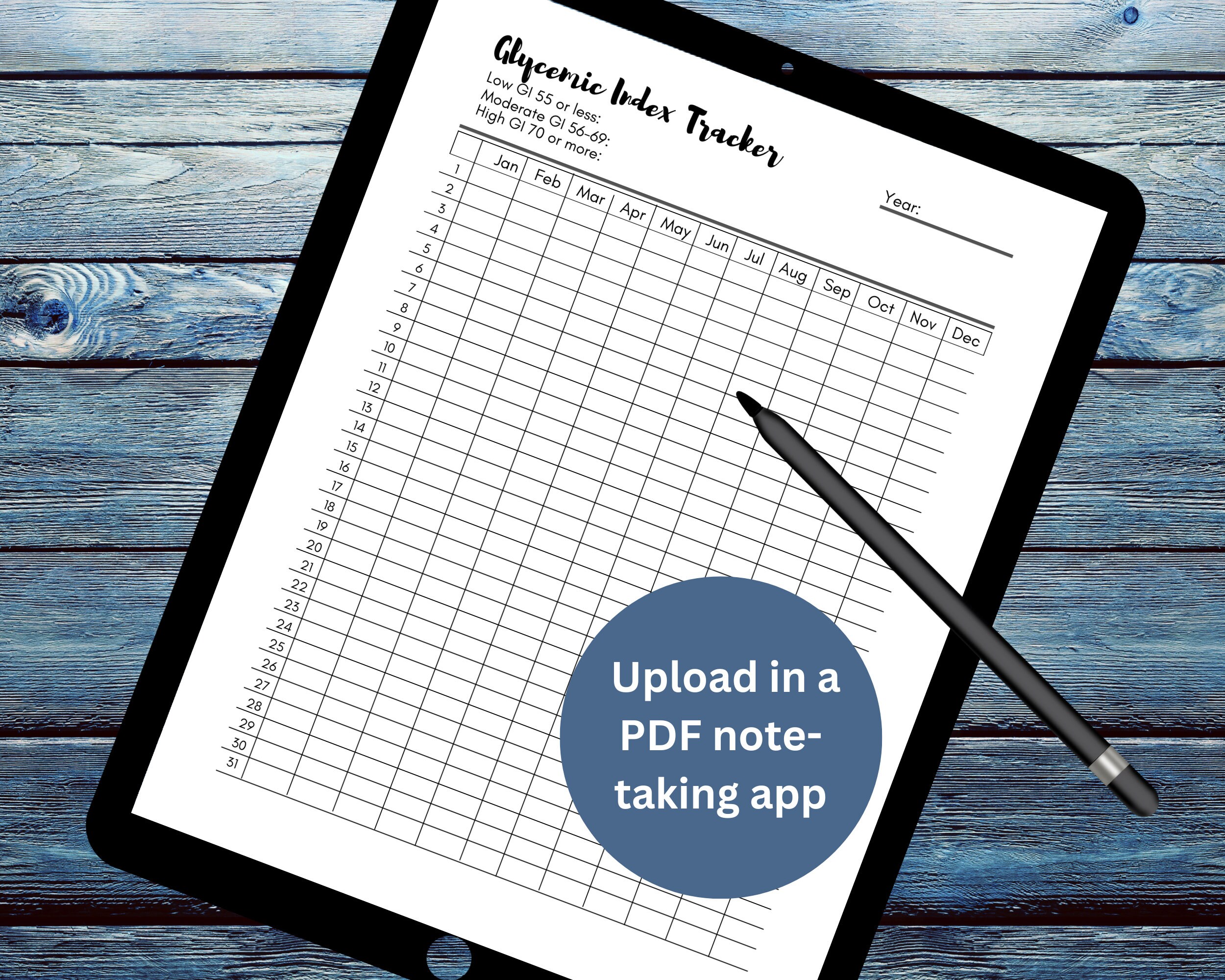 Annual Glycemic Index Tracker, Sugar Tracker, Food Planner, Health ...