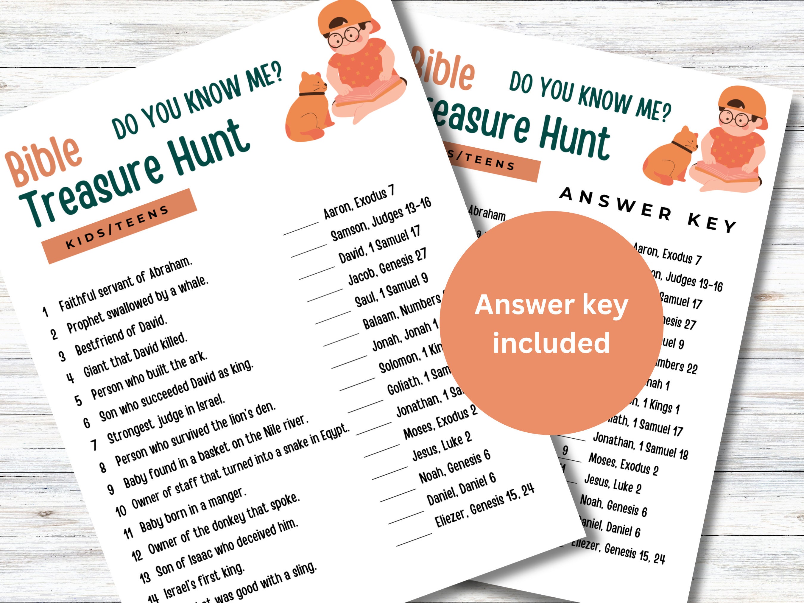 Bible Game for Kids and Teens, Bible Riddle, Bible Trivia, Sunday ...