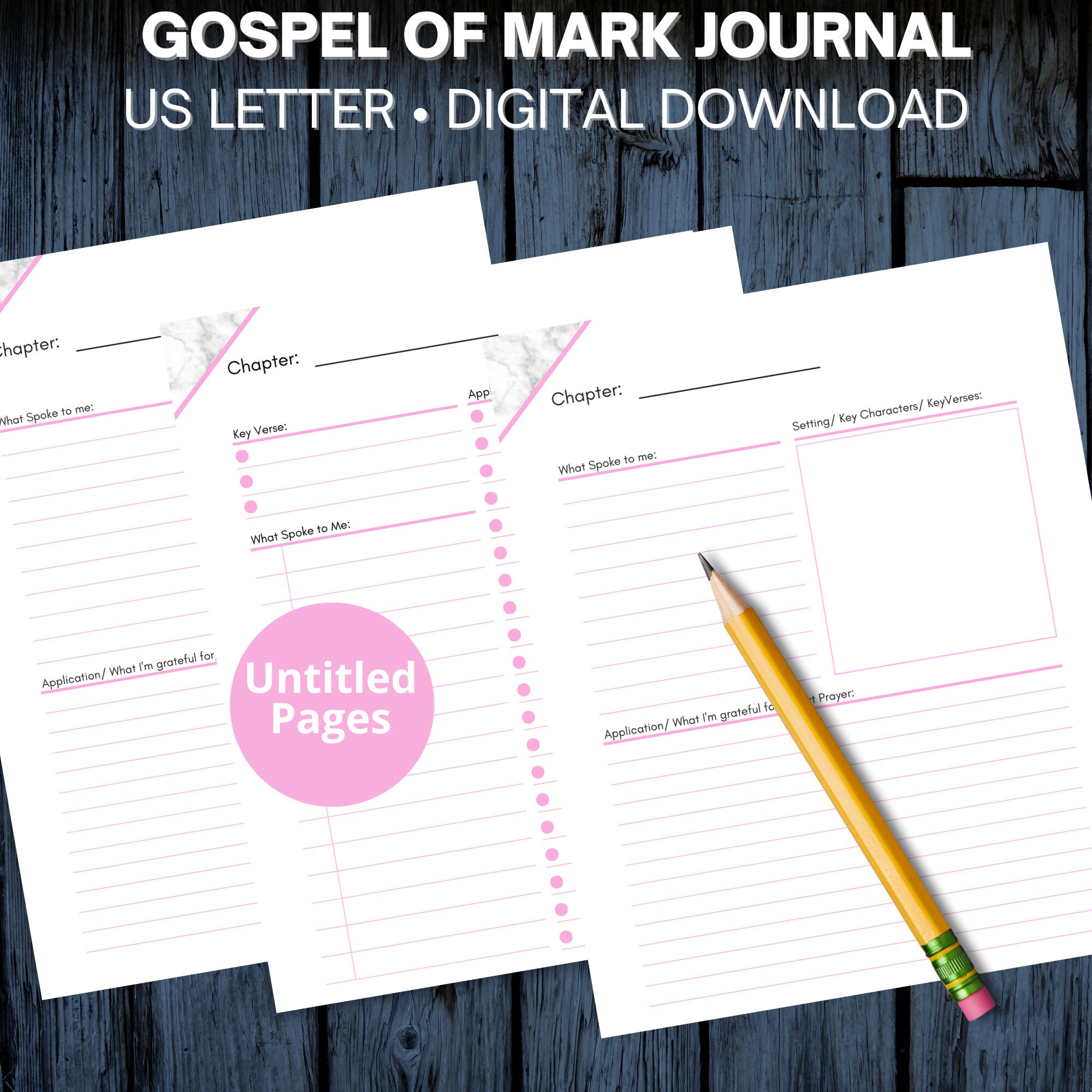 The Gospel of Mark Bible Study Journal, Digital Bible Study, Gospel ...