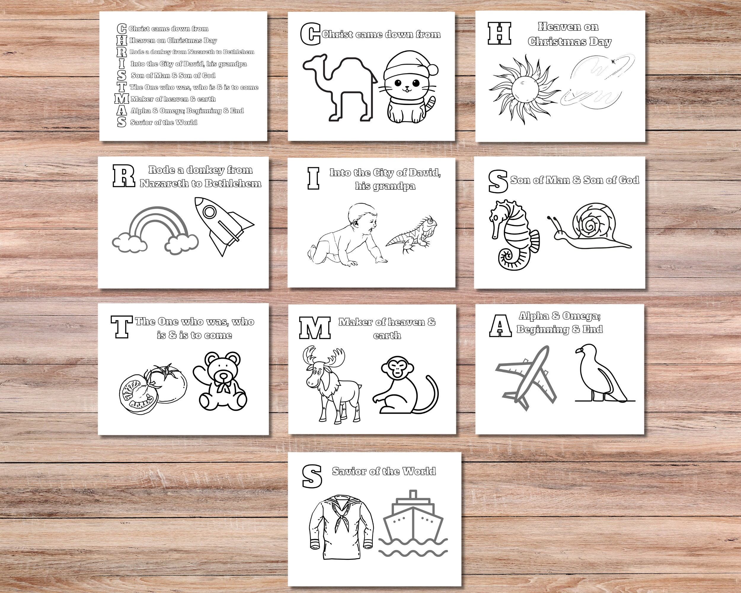 Christmas Alphabet Coloring Pages Holiday Coloring Sheets - Etsy