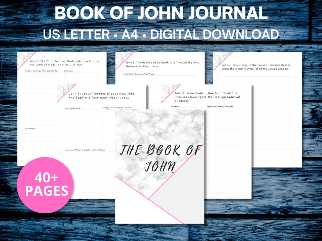 The Book of John Bible Study Journal, Gospel Reading Plan, Faith Based ...