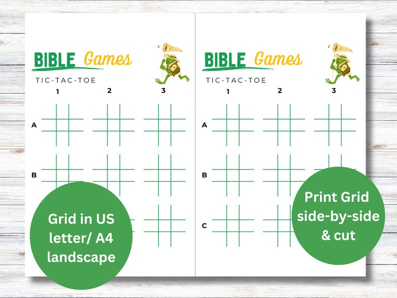 Bible Tic Tac Toe, Bible Game for Families, Teens, Adults and All Ages ...