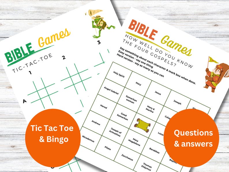 Bible Game Bundle, Bible Game for Families, Kids, Teens and Adults ...