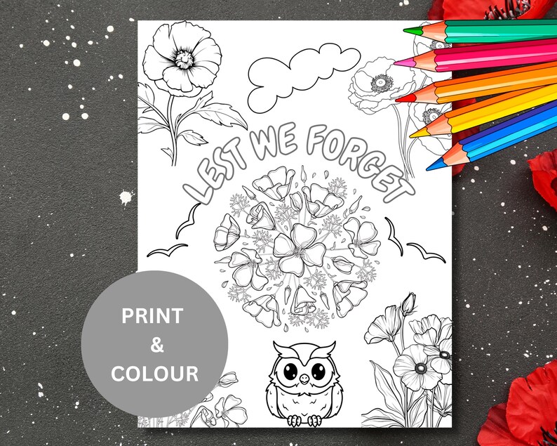 Remembrance Day Colouring Pages, Memorial Day Placements, Fall ...