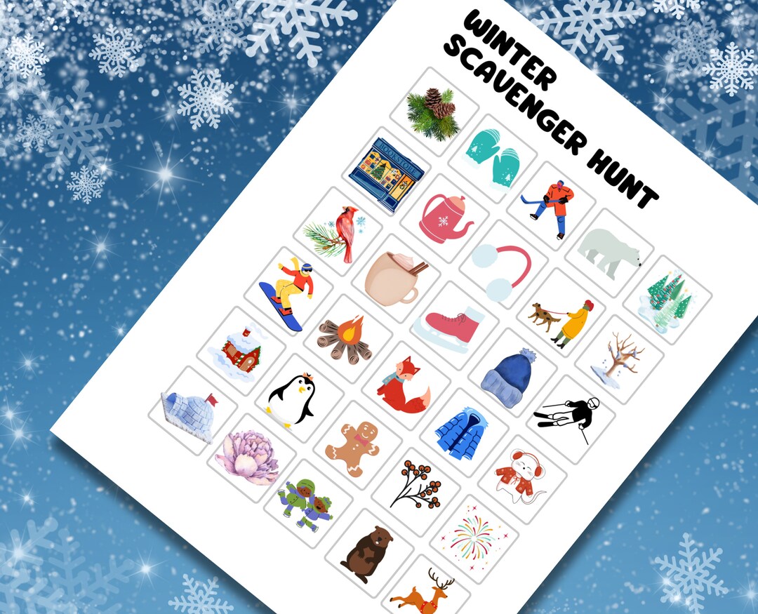 Winter Scavenger Hunt for Kids and Teens, Winter Games, Winter ...