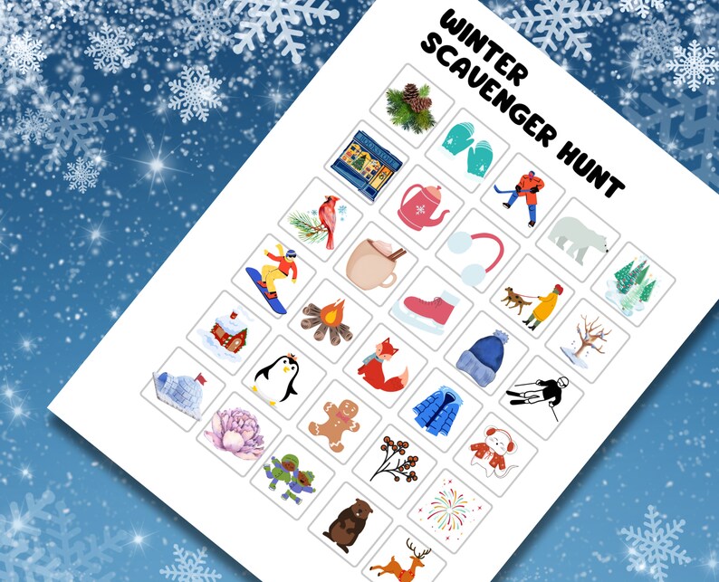 Winter Scavenger Hunt for Kids and Teens, Winter Games, Winter ...