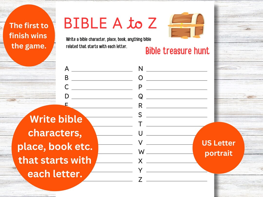 Bible A to Z, Bible Game for Families, Teens, Adults and All Ages ...
