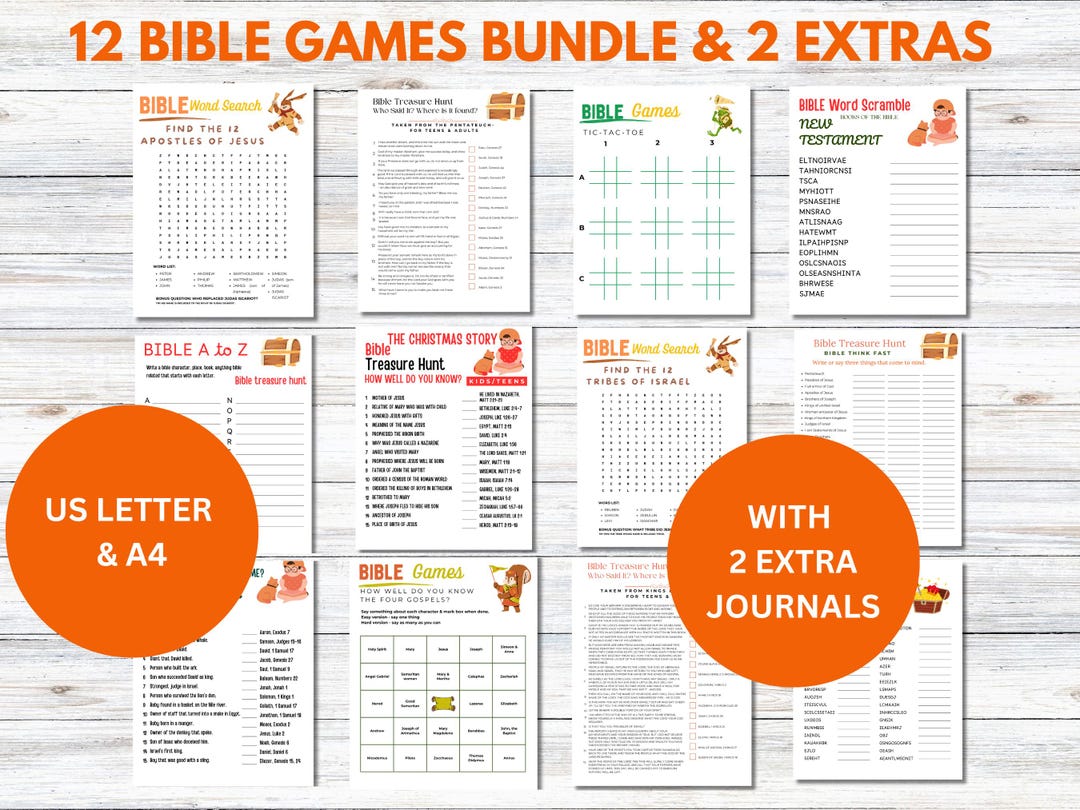 Bible Game Bundle, Bible Game for Families, Kids, Teens and Adults ...