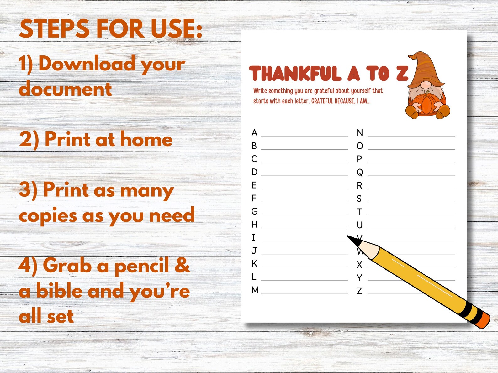 Thanksgiving A to Z, Printable Thanksgiving Game, Family Thanksgiving ...