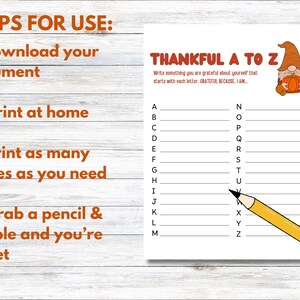 Thanksgiving A to Z, Printable Thanksgiving Game, Family Thanksgiving ...