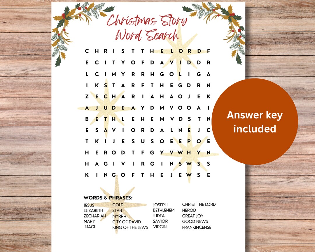 Christmas Word Search, Word Game, Christmas Activity, Family Game ...