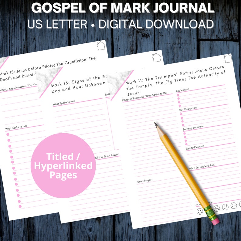 The Gospel of Mark, Bible Study Journal, Digital Bible Study, Gospel ...