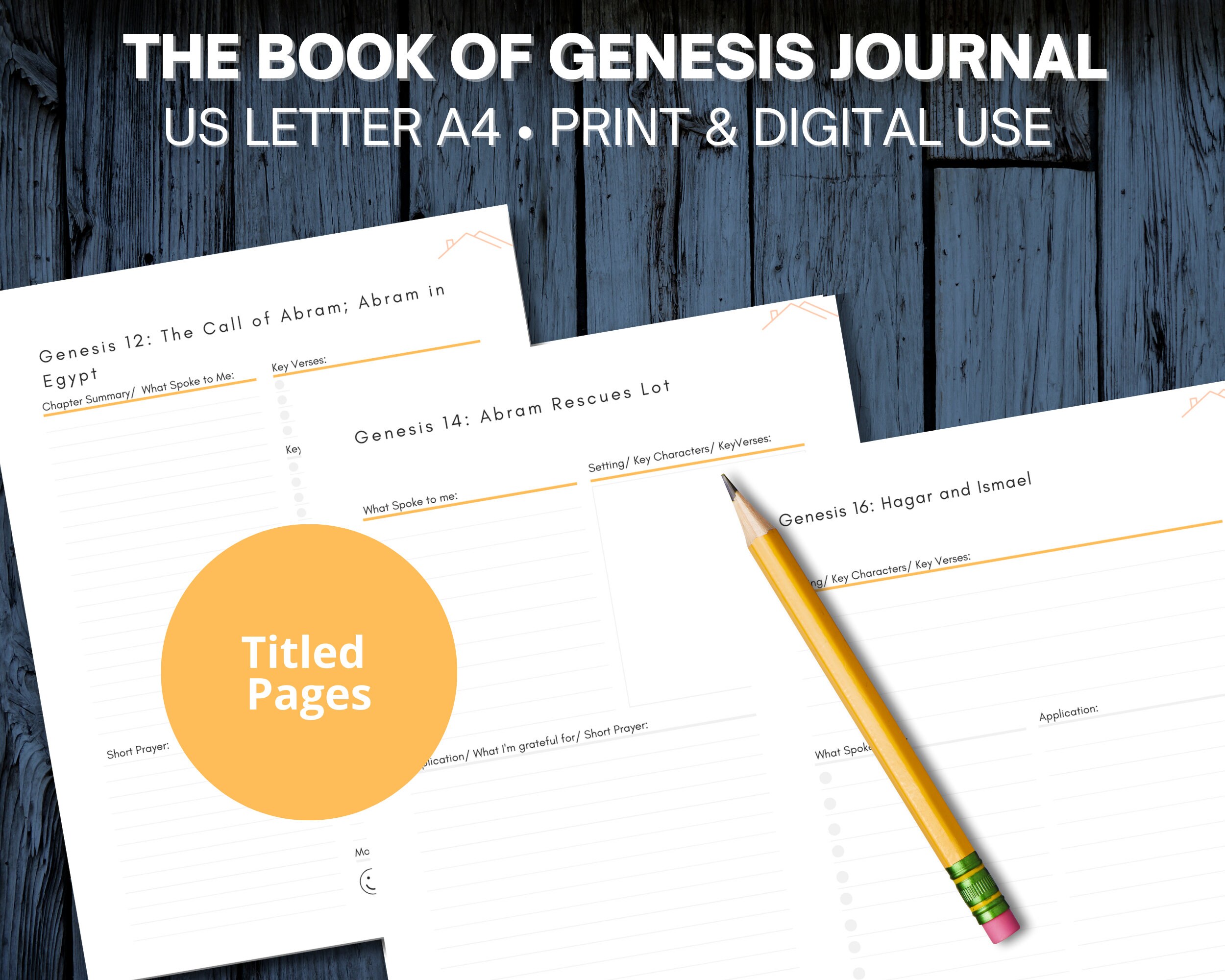 Book of Genesis, Bible Study Journal, Bible Study Guide, Church Group ...